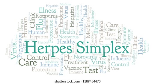 Herpes Simplex Word Cloud Made Text Stock Illustration 1189454470 ...