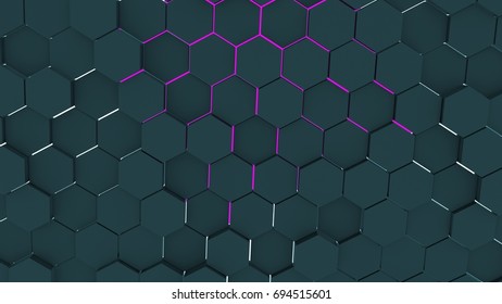Hexagon Background 3d Rendered High Resolution Stock Illustration ...