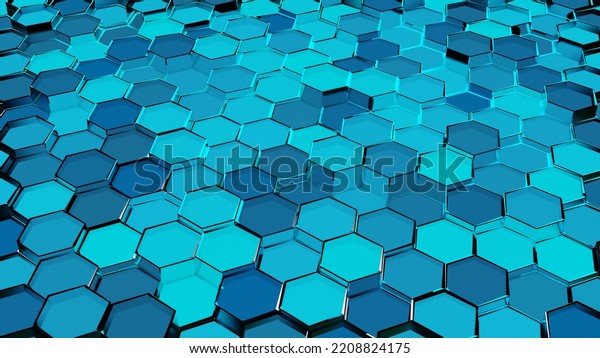 Hexagon Pattern Futuristic Surface Concept Hexagons Stock Illustration ...
