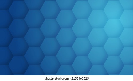 Hexagon Pattern Gradient Blue Wall Background Stock Illustration ...
