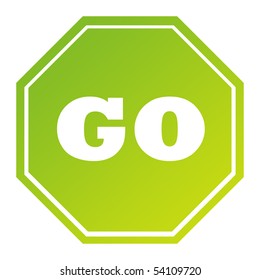 Go Sign Icon Go Vector Green Stock Vector (Royalty Free) 1673828086 ...
