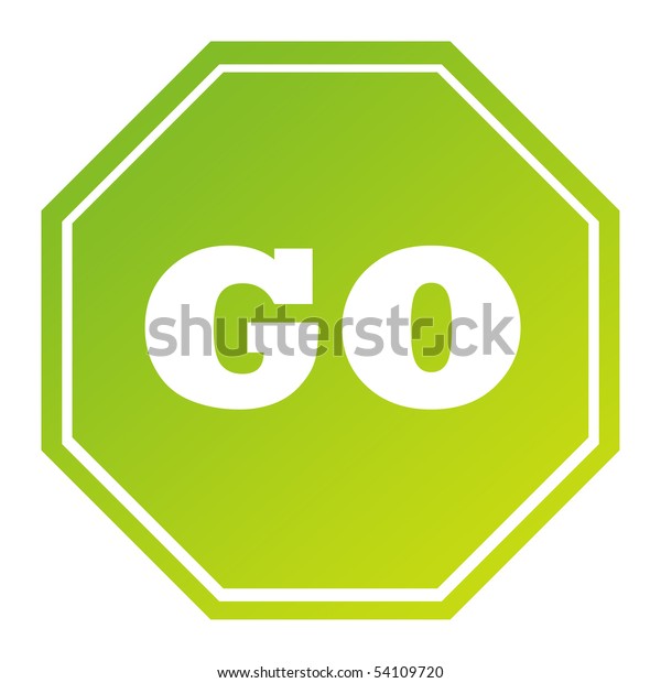 Hexagonal Green Go Sign Gradient Green Stock Illustration 54109720 ...