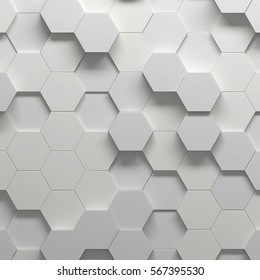Hexagonal Parametric Pattern 3d Illustration: ilustrações stock ...