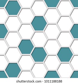 Hexagonal Seamless Texture 3d Illustration Stock Illustration 1011188188