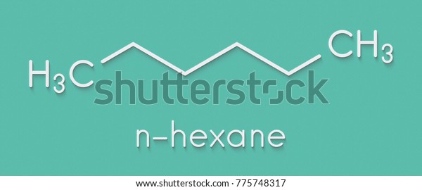 Hexane Nhexane Alkane Molecule Skeletal Formula Stock Illustration ...