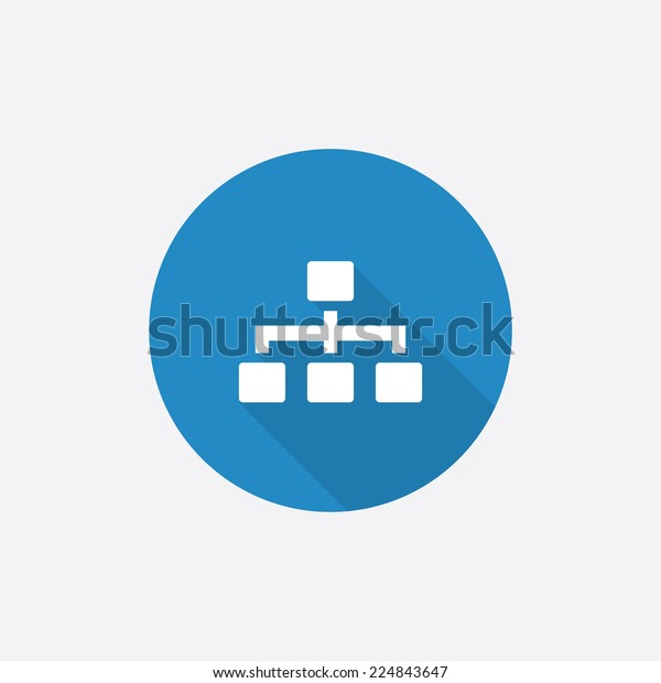 Hierarchy Flat Blue Simple Icon Long Stock Illustration 224843647