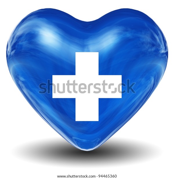 High Resolution 3d Heart Cross Sign Stock Illustration 94465360 ...