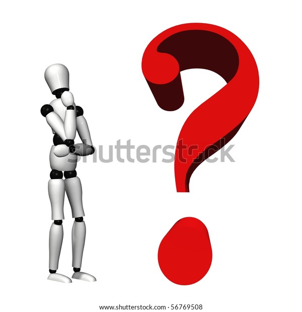 High Resolution 3d Question Mark Near Stock Illustration 56769508