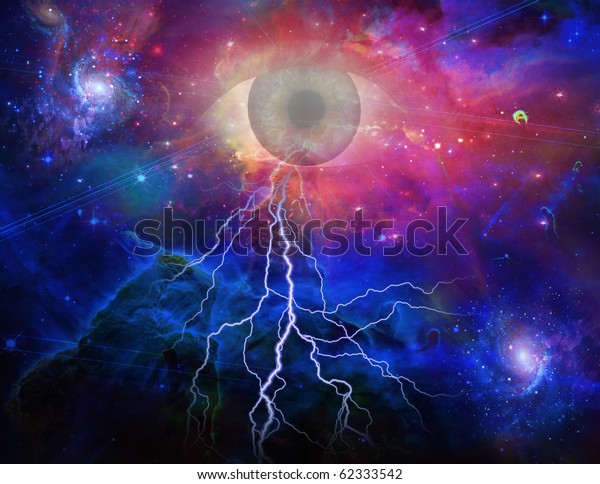 High Resolution All Seeing Eye Space Stock Illustration 62333542 ...