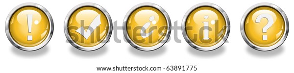High Resolution Button Symbols Isolated On Stock Illustration 63891775 ...