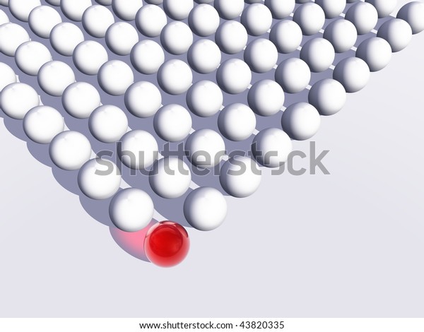 High Resolution Conceptual Crowd Spheres One Stock Illustration 43820335