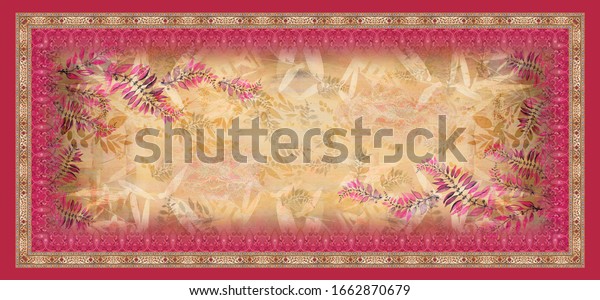 High Resolution Ethnic Texture Border Design Stock Illustration ...