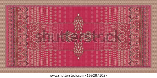 High Resolution Ethnic Texture Border Design Stock Illustration ...