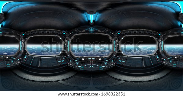 High Resolution Hdri Panoramic View Dark Stock Illustration 1698322351