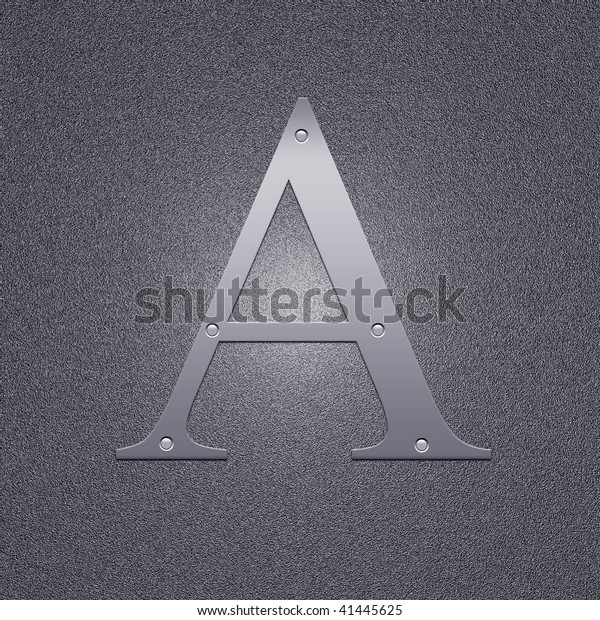 High Resolution Image Letter Background Metal Stock Illustration ...