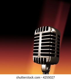 High Resolution Image Old Microphone Stock Illustration 4255027 ...