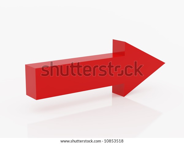 High Resolution Image Red Arrow 3d Stock Illustration 10853518