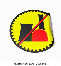 High Resolution Image Sticker Crossed Out Stock Illustration 74954485 ...