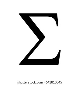 Sigma Greek Letter Icon Sigma Symbol Stock Vector (Royalty Free) 437401498