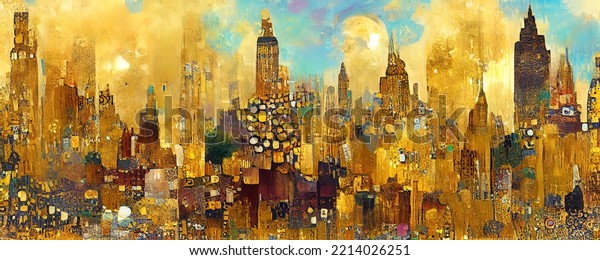 High Resolution Panorama Background Cityscape Style Stock Illustration ...