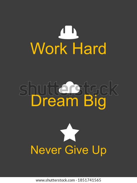 High Resolution Printable Wall Poster Quote Stock Illustration ...