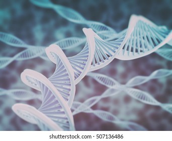 Wysoka rozdzielczość renderowania podwójnej helisy DNA: ilustracja ...