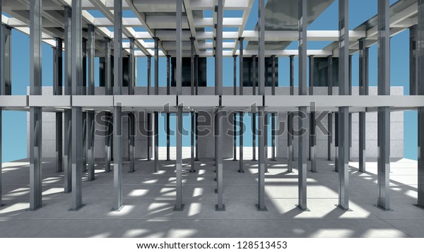 High Resolution Render One Modern Construction Stock Illustration ...