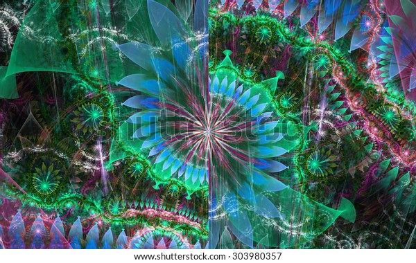 High Resolution Wallpaper Psychedelic Abstract Alien 스톡 일러스트 303980357 ...