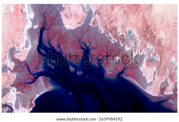High Spatial Resolution Satellite Image View Stock Illustration ...