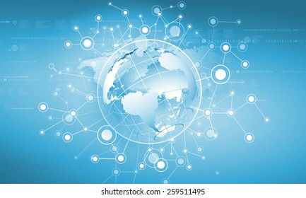 High Tech Background Image Earth Planet: ilustrações stock 262029929 ...