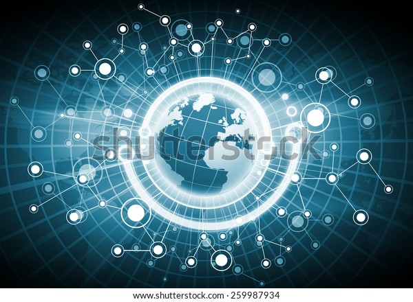 High Tech Background Image Earth Planet Stock Illustration 259987934