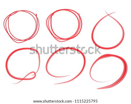 Highlight Circle Round Mark Highlighter Circles Stock Illustration ...