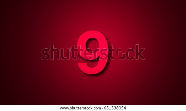 Highlighted Number Shadow Digital Background 3d Stock Illustration ...