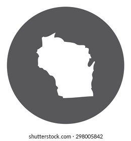 Highly Detailed Map Inside Circle State Stock Illustration 298005842 ...