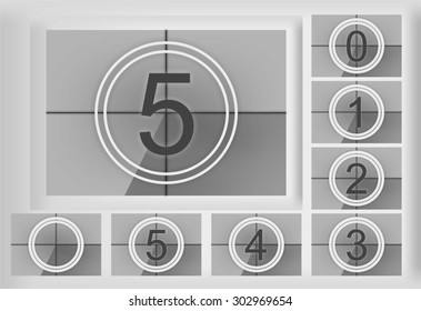 Historical Countdown Screen Template Numbers Stock Illustration ...