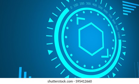 Hitech User Interface Head Display Background Stock Illustration ...