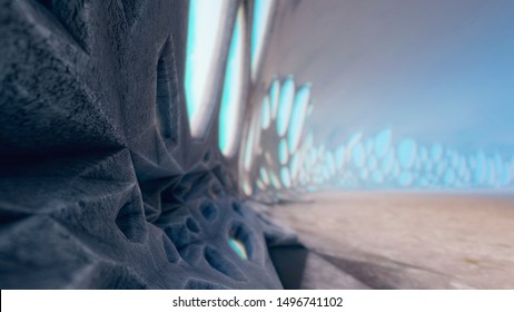 Holey Structure Smooth Form Corridor 3d Stock Illustration 1496741102 ...