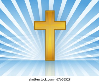 Holy Cross Rays Light Vector File Stock Illustration 67668529 ...