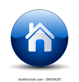 Home Icon Round Vector Sticker Stock Vector (Royalty Free) 287815208 ...
