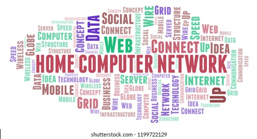 Home Computer Network Word Cloud Stock Illustration 1199722129 ...
