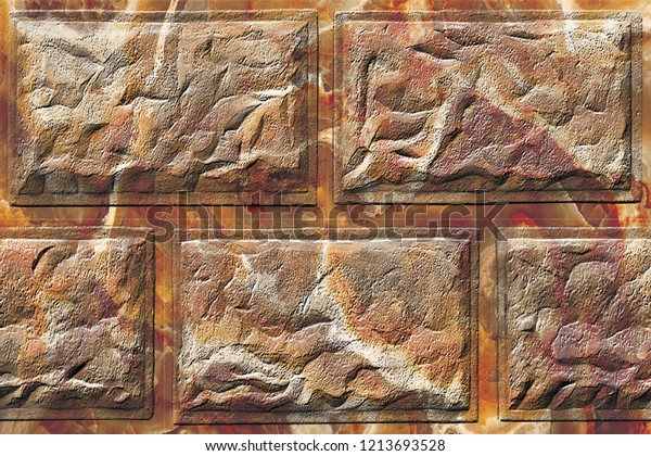 Home Decorative 3d Marble Elevation Wall Stock Illustration 1213693528