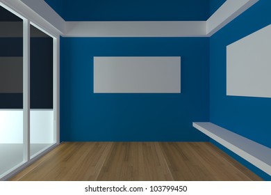 Home Interior Rendering Empty Room Color Stock Illustration 103799450