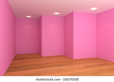 Home Interior Rendering Empty Room Color Stock Illustration 106370330 ...