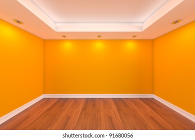 Home Interior Rendering Empty Room Color Stock Illustration 91680056 ...