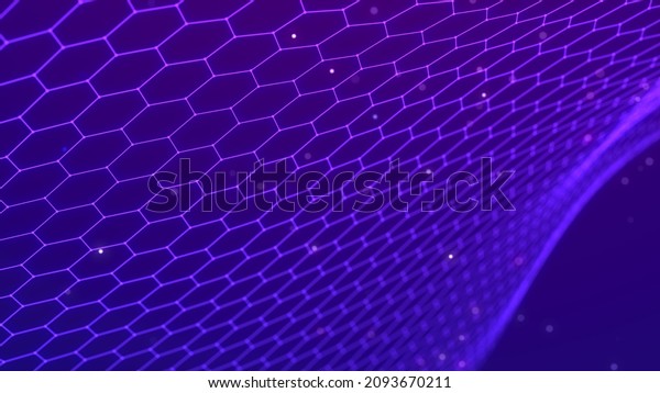 Honeycomb Network Concept Data Transfer Digital Stock Illustration ...