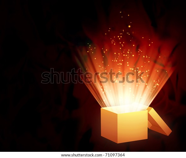 Horizontal Background Red Color Magic Box Stock Illustration 71097364 ...