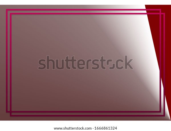 Horizontal Blank Maroon Double Border Frame Stock Illustration 1666861324