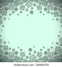 Horizontal Border Frame Winter Polygonal Trendy Stock Illustration ...
