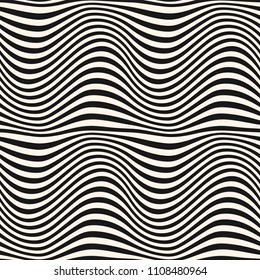 Horizontal Curved Wavy Lines Pattern Vector Stock Vector (Royalty Free ...