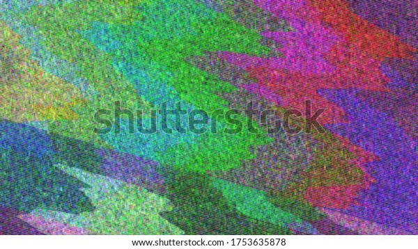 Horizontal Distortion Broken Video Image On Stock Illustration ...